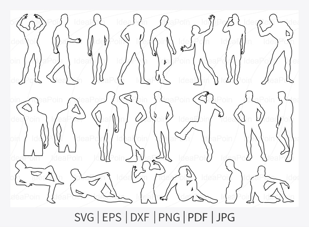 Sexy Man Outline svg, Sexy Man Vector, Sexy Man Outline, Shadow sexy ...
