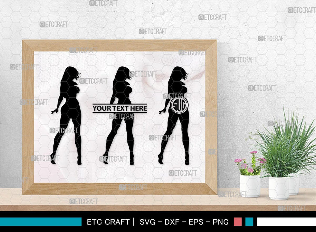 Sexy Woman Monogram, Sexy Woman Silhouette, Sexy Woman SVG, Sexy Lady Svg, Sexy Girl Svg ...