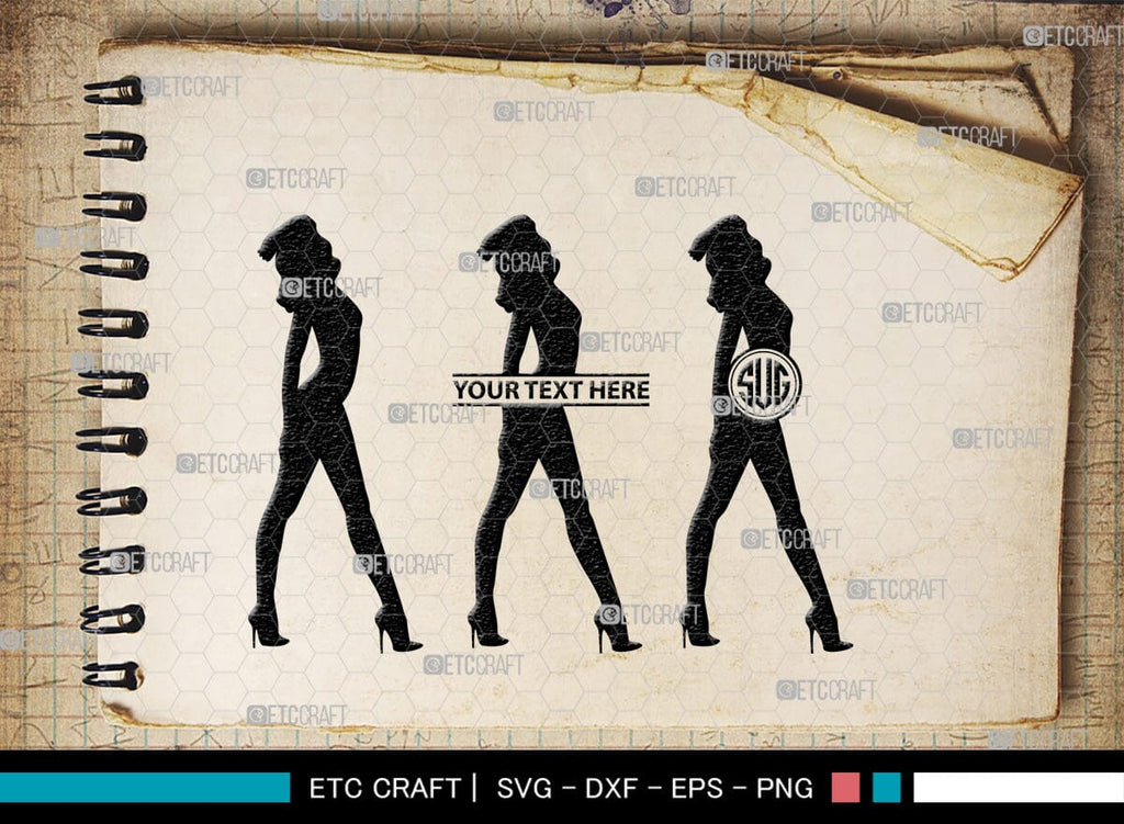 Sexy Woman Monogram, Sexy Woman Silhouette, Sexy Woman SVG, Sexy Lady Svg, Sexy Girl Svg ...