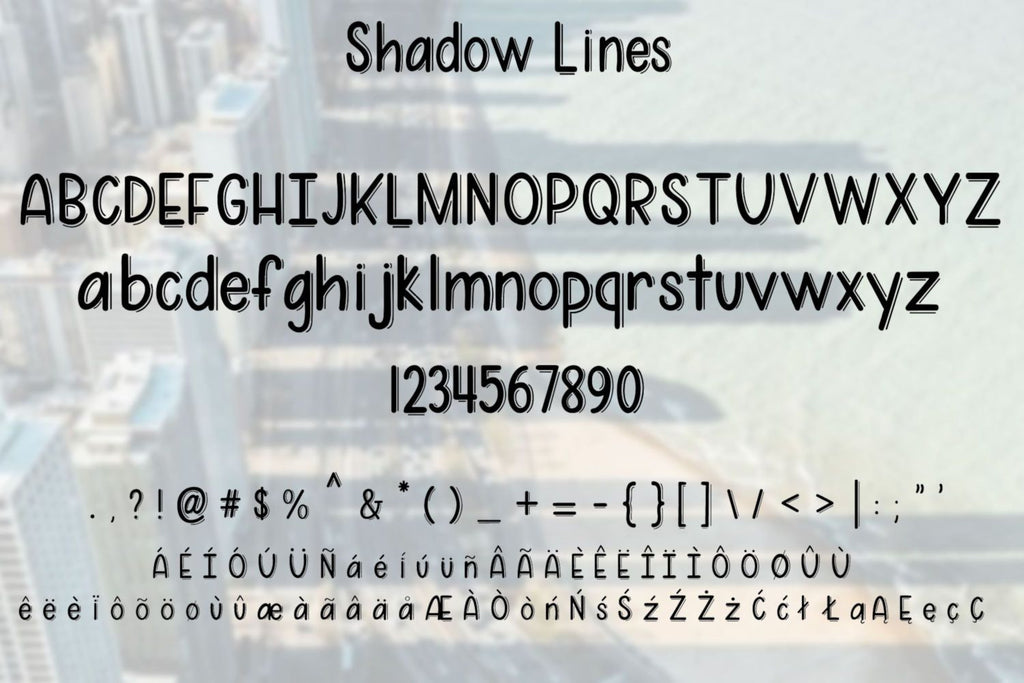 Shadow Lines - A fun font duo with and without shadow lines - So Fontsy