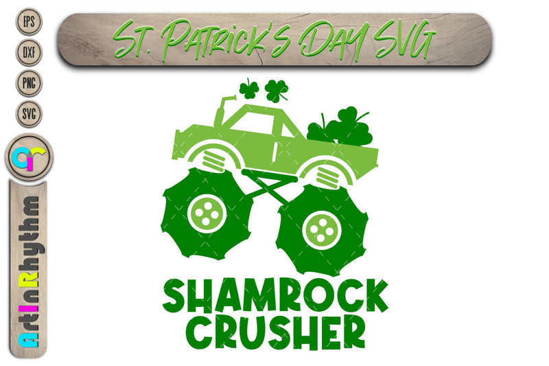 Shamrock Crusher svg, St. Patrick's day svg - So Fontsy