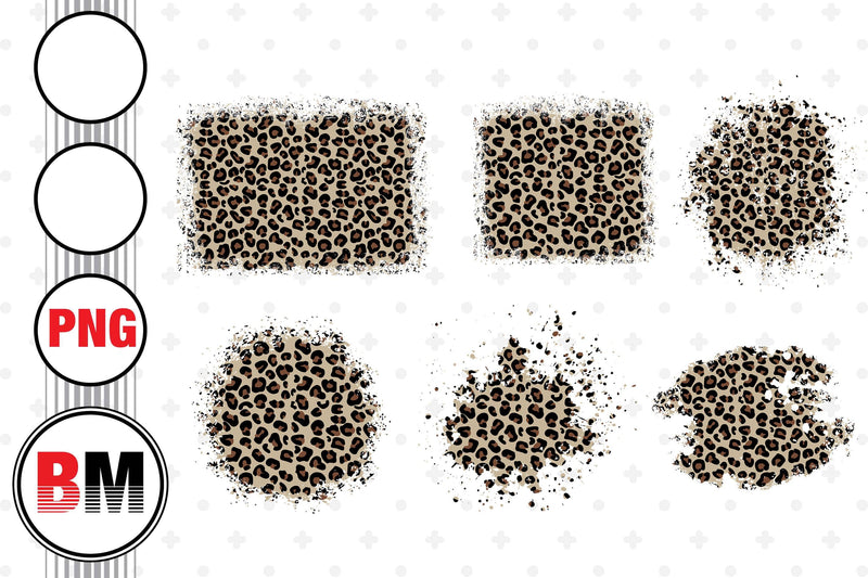 Shape Distressed Leopard PNG Files - So Fontsy