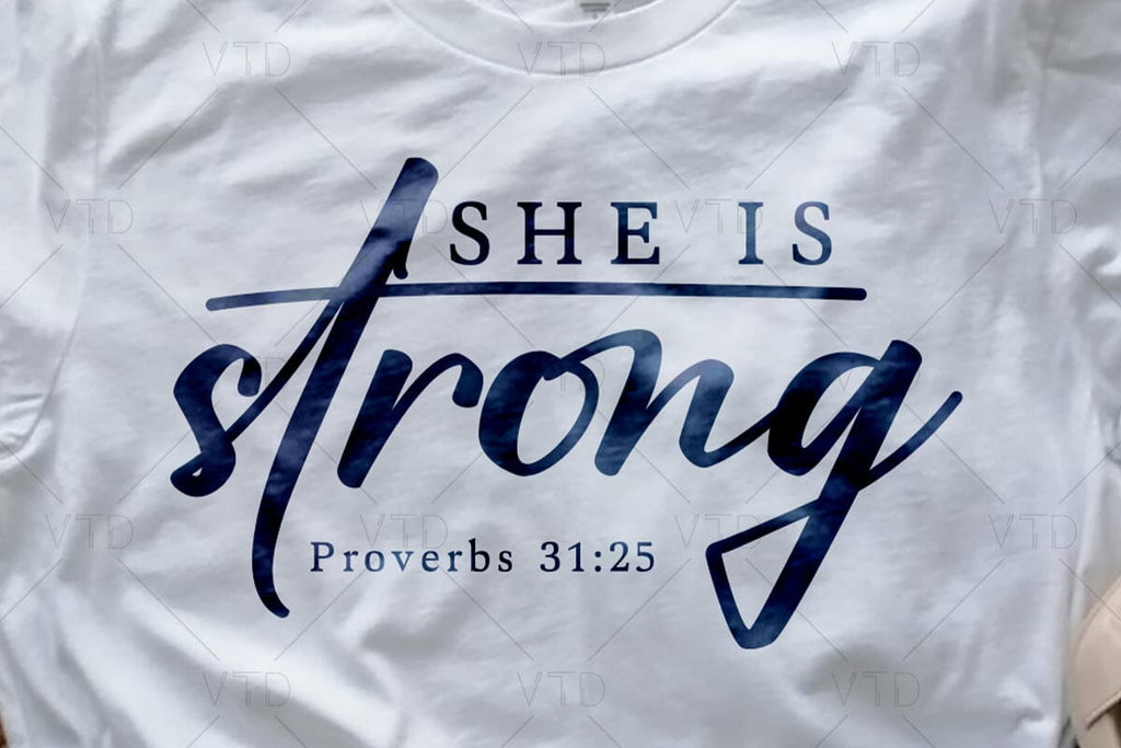 She is Strong Svg Png Files, Scripture Svg, Proverbs 31 25, Bible Quote Svg, Bible Verse Svg ...