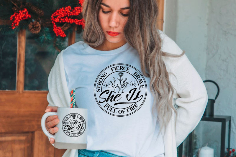 She Is SVG Bundle, Strong SVG Bundle, Fierce SVG, Brave svg, Full of ...