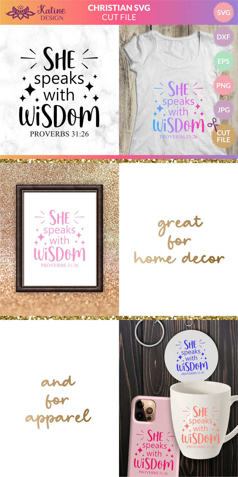 Christian SVG, Bible Verse SVG, Empowered Woman, SVG Cut File ...