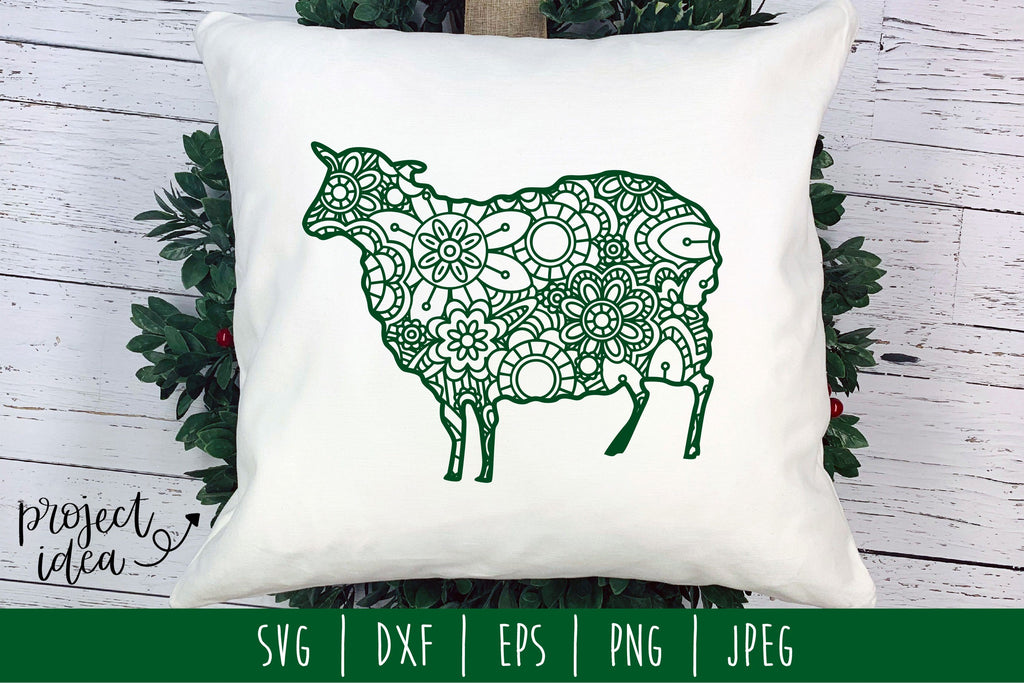 Sheep Mandala Zentangle - So Fontsy