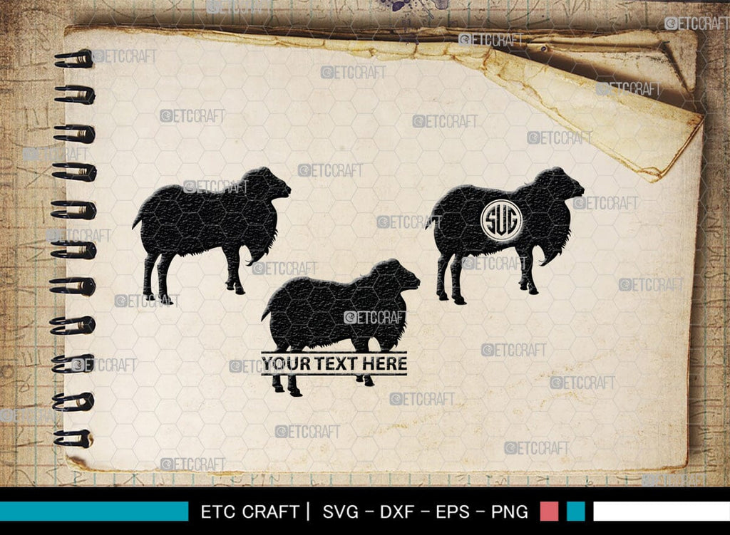Sheep Monogram, Sheep Silhouette, Sheep SVG, Buck Sheep Svg, Cheviot ...