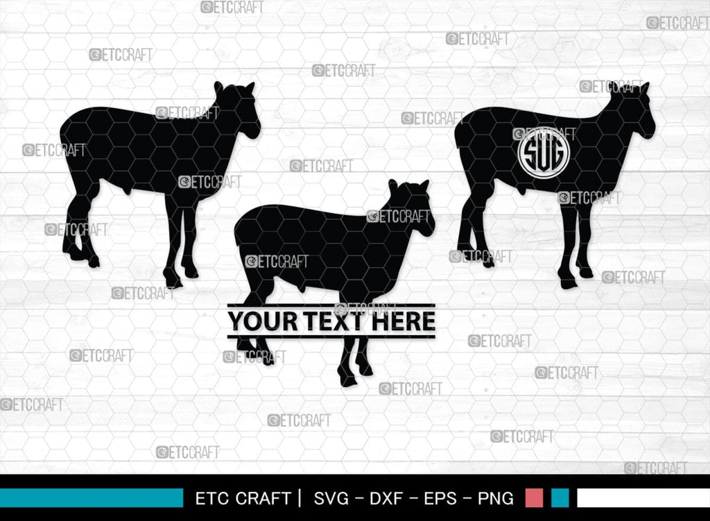 Sheep Monogram, Sheep Silhouette, Sheep SVG, Buck Sheep Svg, Cheviot ...