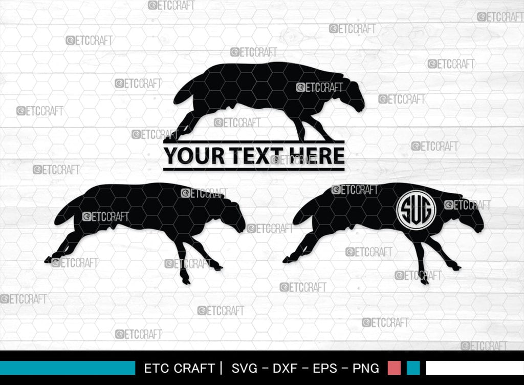 Sheep Monogram, Sheep Silhouette, Sheep SVG, Buck Sheep Svg, Cheviot ...