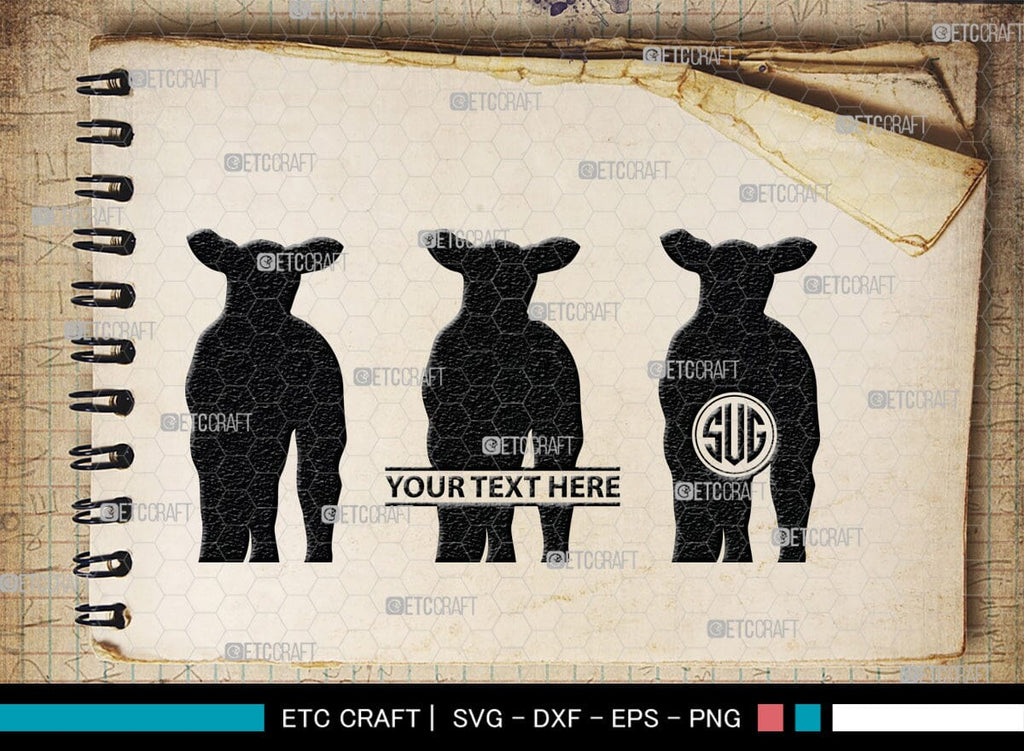 Sheep Monogram, Sheep Silhouette, Sheep SVG, Buck Sheep Svg, Cheviot S ...