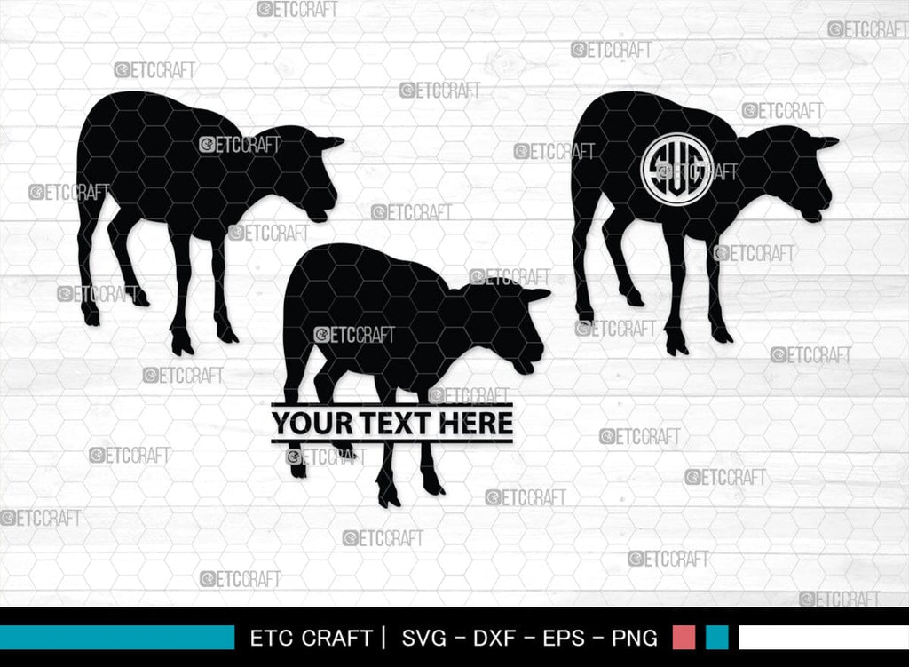 Sheep Monogram, Sheep Silhouette, Sheep SVG, Buck Sheep Svg, Cheviot S ...