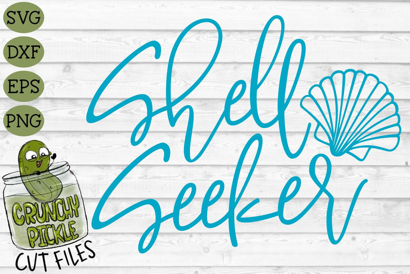 Shell Seeker Beach SVG Cut File - So Fontsy
