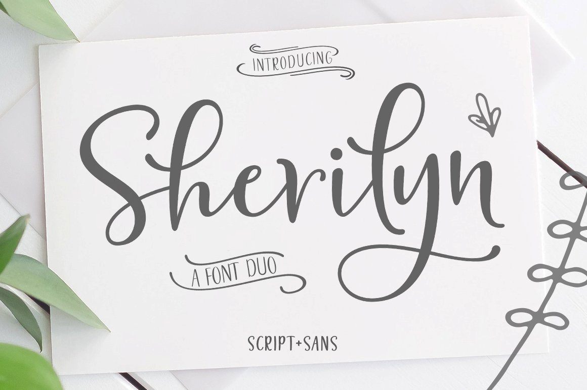 Sherilyn Script FONT DUO - So Fontsy