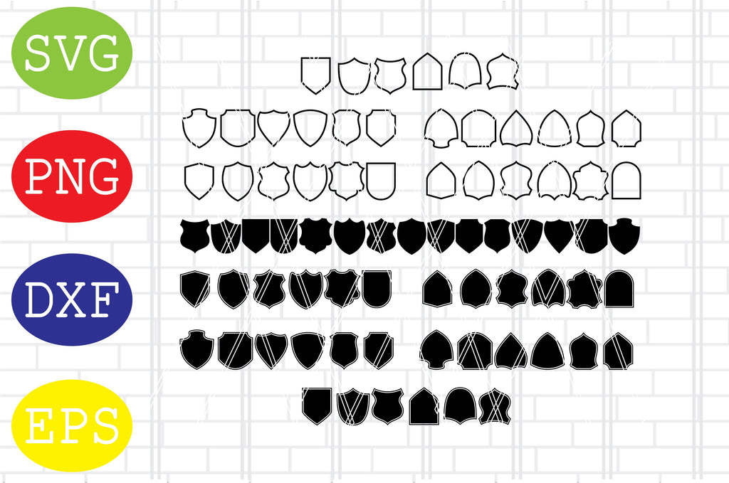 Shield SVG Bundle, Shield SVG File, Shield Cut File, Shield silhouette ...