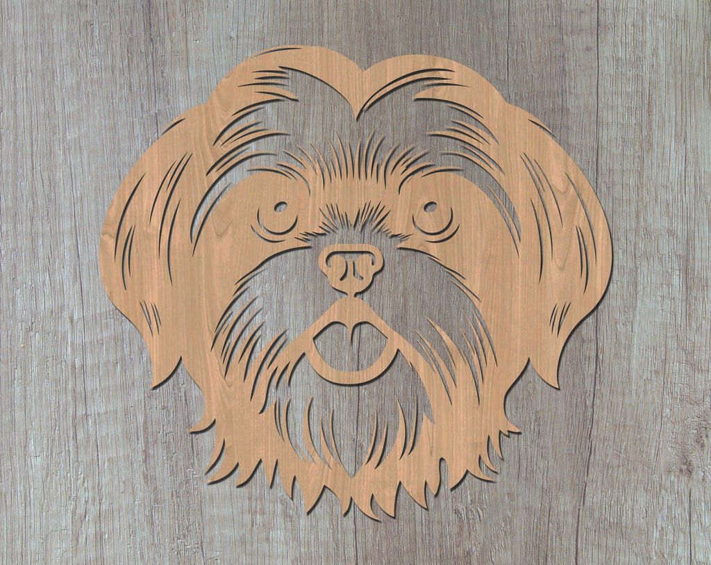 Shih Tzu Laser SVG Cut File, Shih Tzu Glowforge File, Shih Tzu DXF ...
