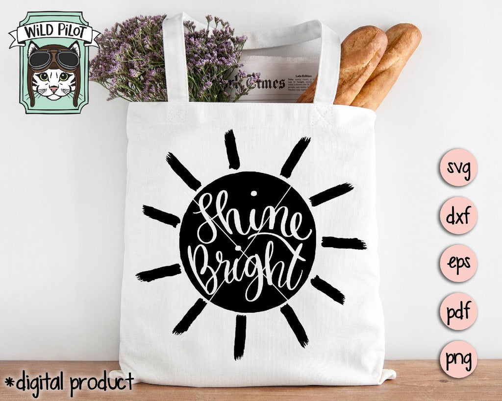 Shine Bright SVG Cut File - So Fontsy