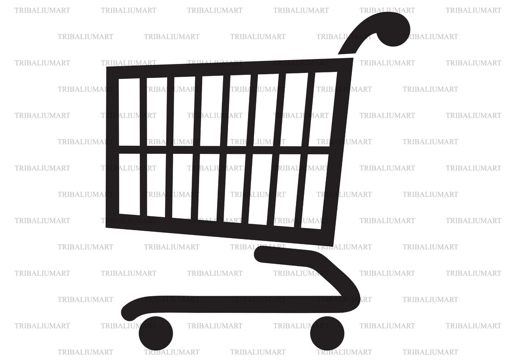 Shopping cart. Cut files for Cricut. Clip Art silhouettes (eps, svg ...