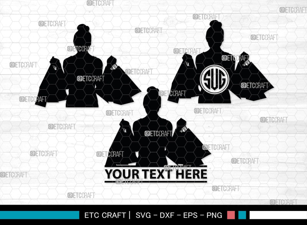Shopping Girl Monogram, Shopping Girl Silhouette, Shopping Girl SVG ...