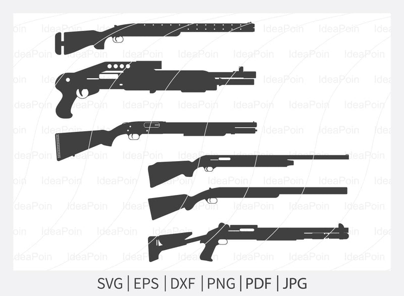 Shotgun svg, Hunting Logo, Shotgun Clipart, Shotgun Bundle, Shotgun ...