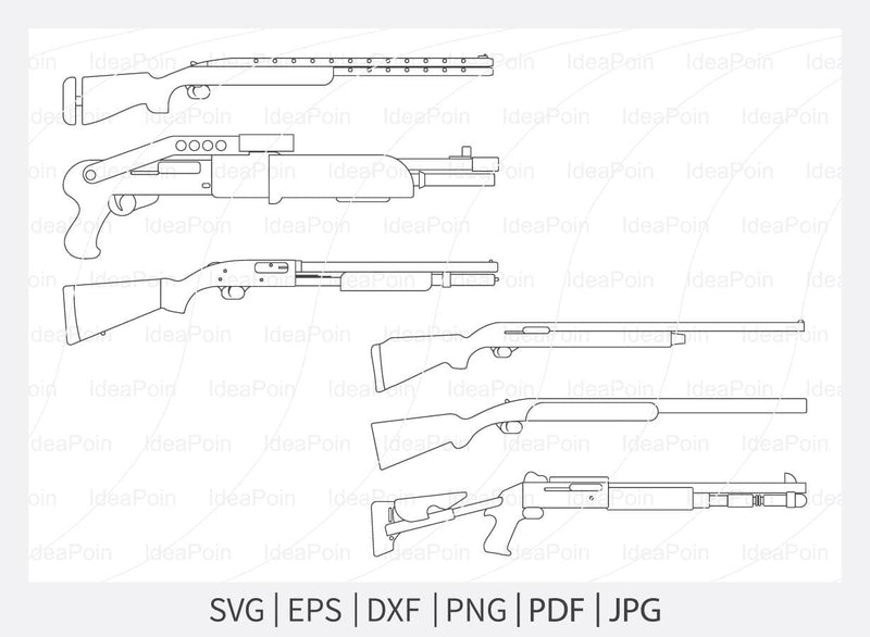 Shotgun svg, Hunting Logo, Shotgun Clipart, Shotgun Bundle, Shotgun ...