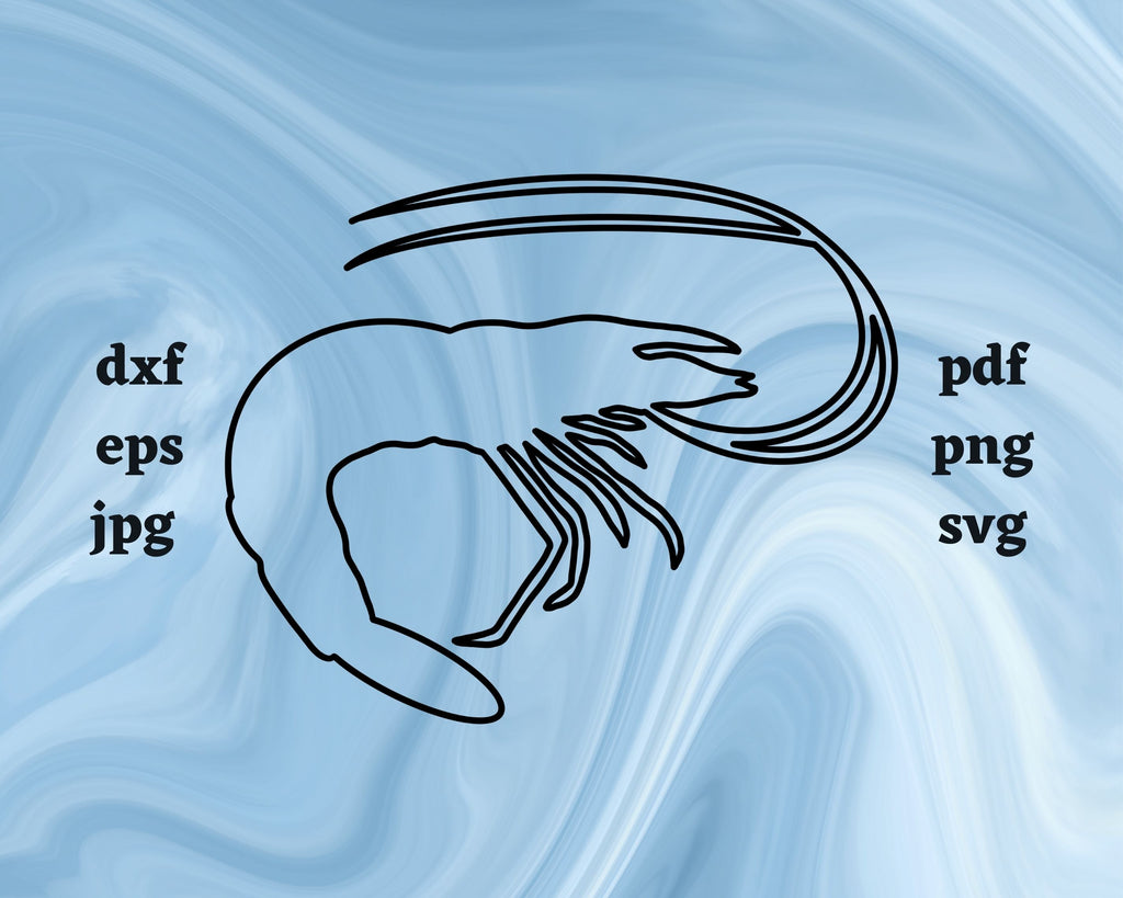 Shrimp Outline SVG Cut File - So Fontsy