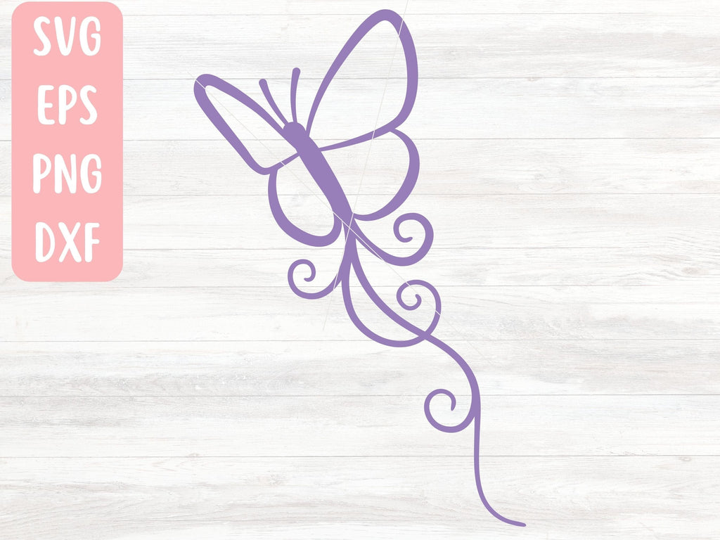 Side Butterfly SVG File for Cricut - So Fontsy