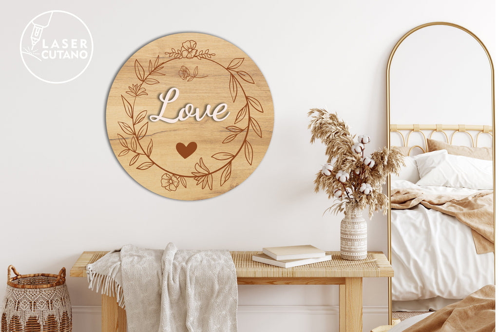 Sign SVG BUNDLE Layered Laser Cut Files, Mandala, Round Sign SVG, 3D ...