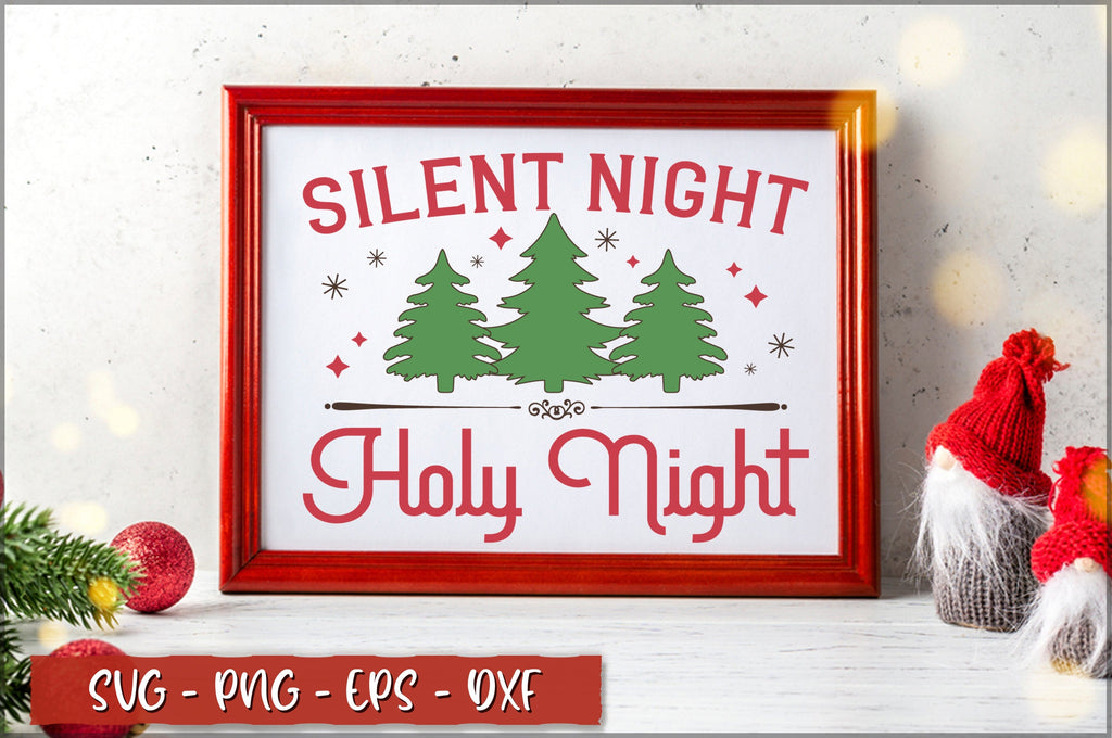 Silent night holy night Sign SVG - So Fontsy