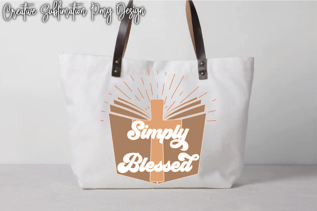Simply Blessed Sublimation PNG - So Fontsy