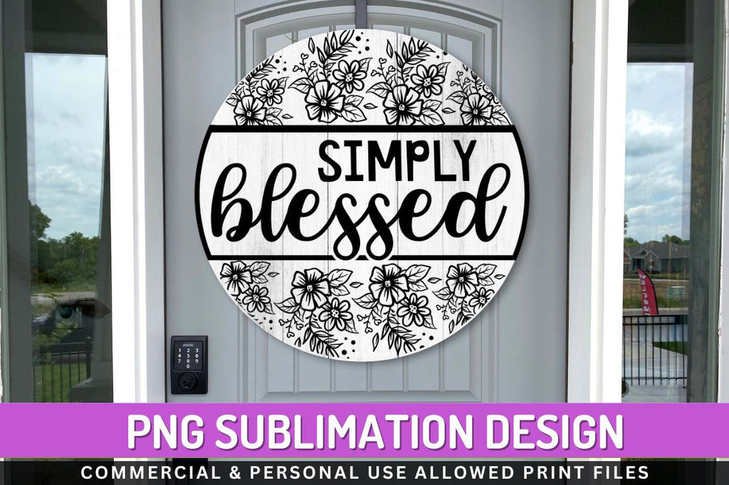 Simply blessed Sublimation PNG - So Fontsy