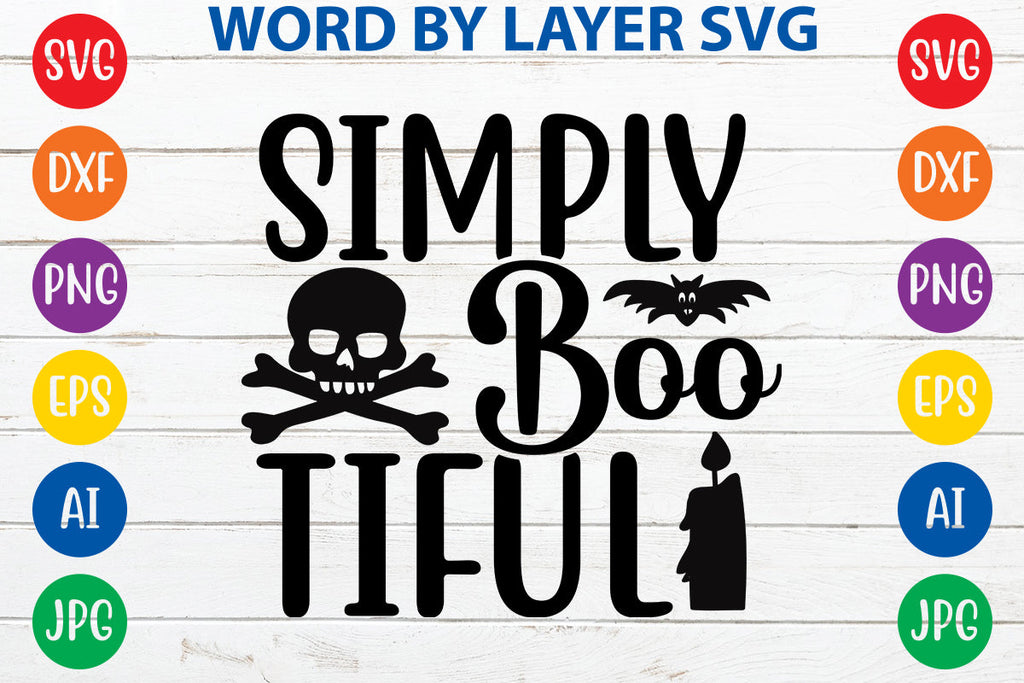 Simply Boo Tiful SVG Design - So Fontsy