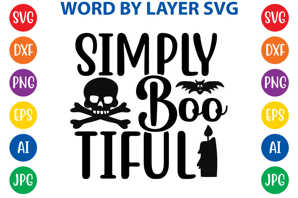 Simply Boo Tiful SVG Design - So Fontsy