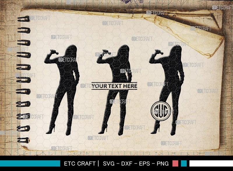 Singer Monogram, Singer Silhouette, Singer SVG, Singing People Svg ...