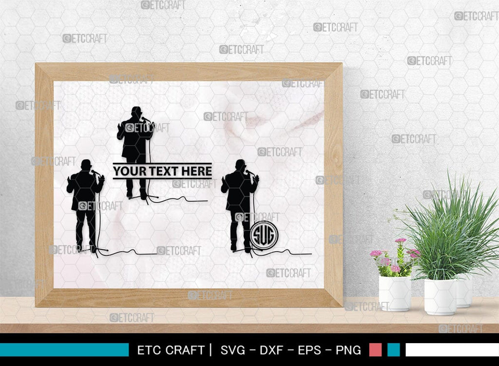 Singer Monogram, Singer Silhouette, Singer SVG, Singing People Svg ...