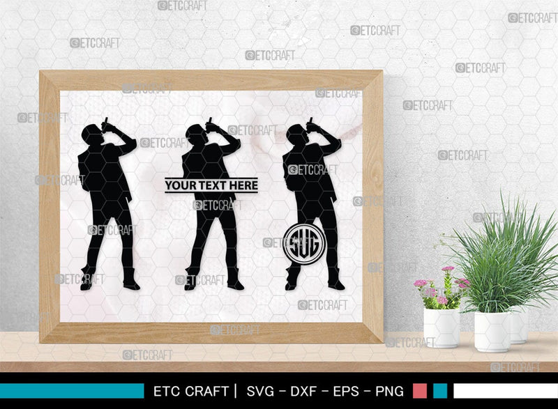 Singer Monogram, Singer Silhouette, Singer SVG, Singing People Svg ...