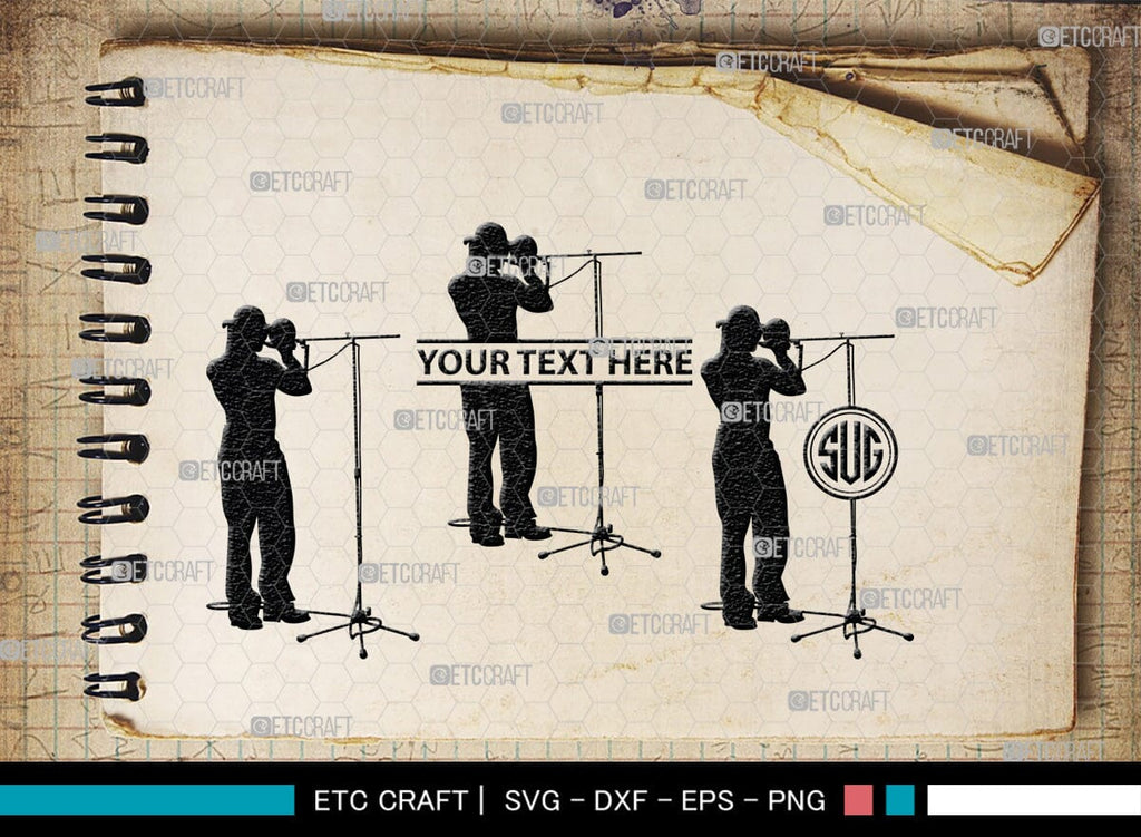 Singer Monogram, Singer Silhouette, Singer SVG, Singing People Svg ...