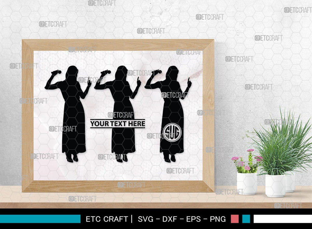 Singer Monogram, Singer Silhouette, Singer SVG, Singing People Svg ...
