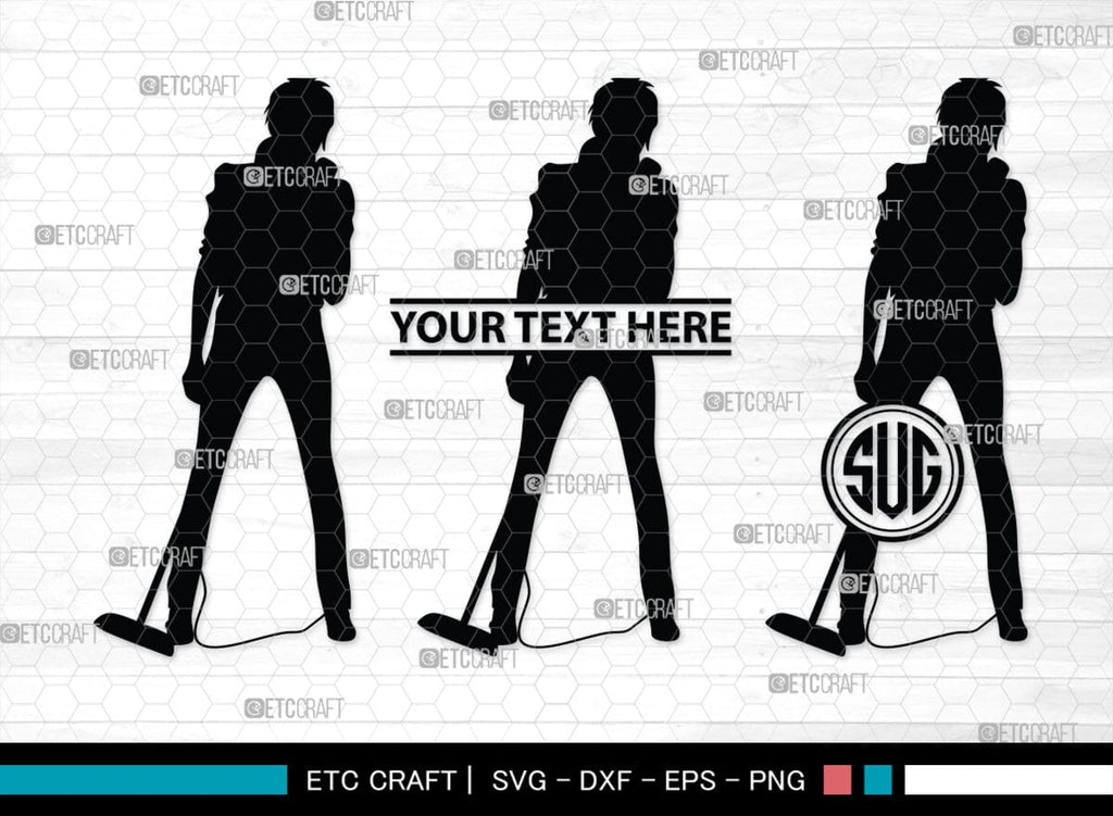 Singer Monogram, Singer Silhouette, Singer SVG, Singing People Svg ...