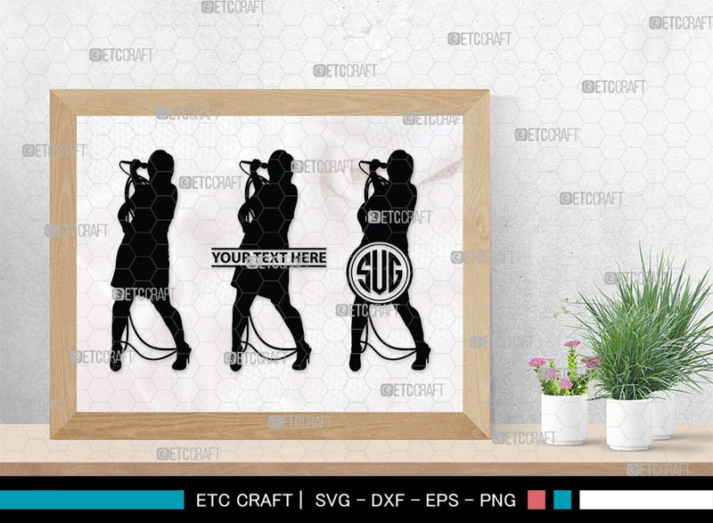 Singer Monogram, Singer Silhouette, Singer SVG, Singing People Svg ...