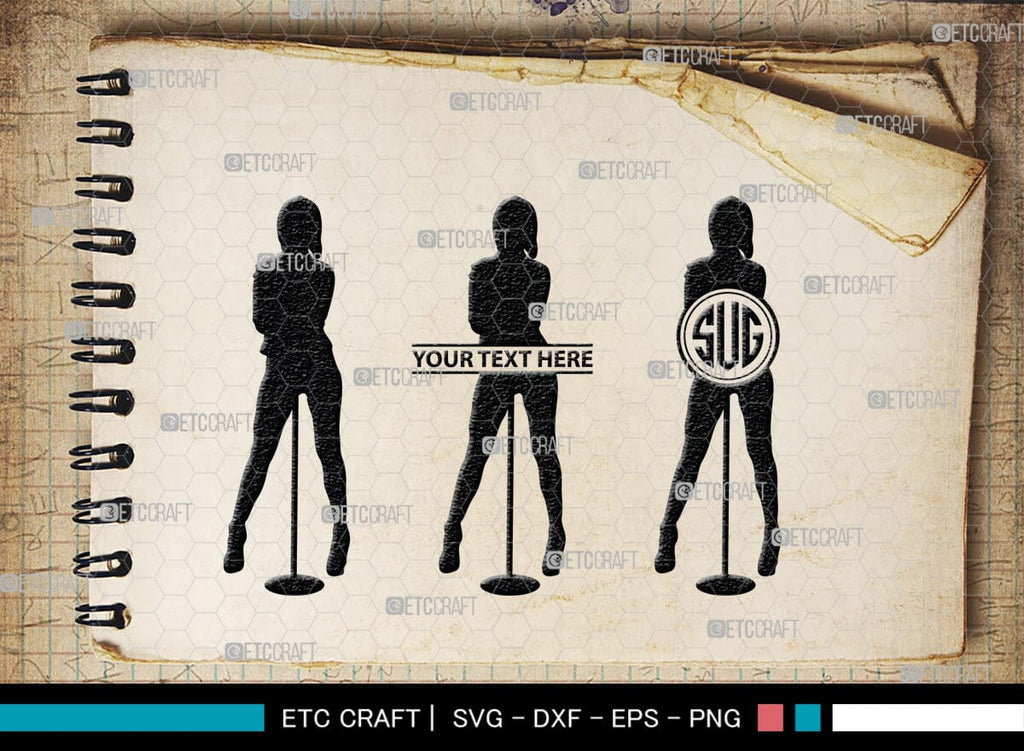 Singer Monogram, Singer Silhouette, Singer SVG, Singing People Svg ...