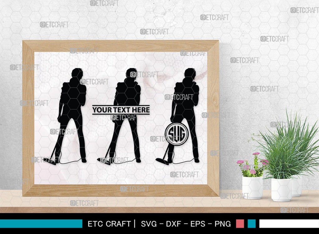 Singer Monogram, Singer Silhouette, Singer SVG, Singing People Svg ...