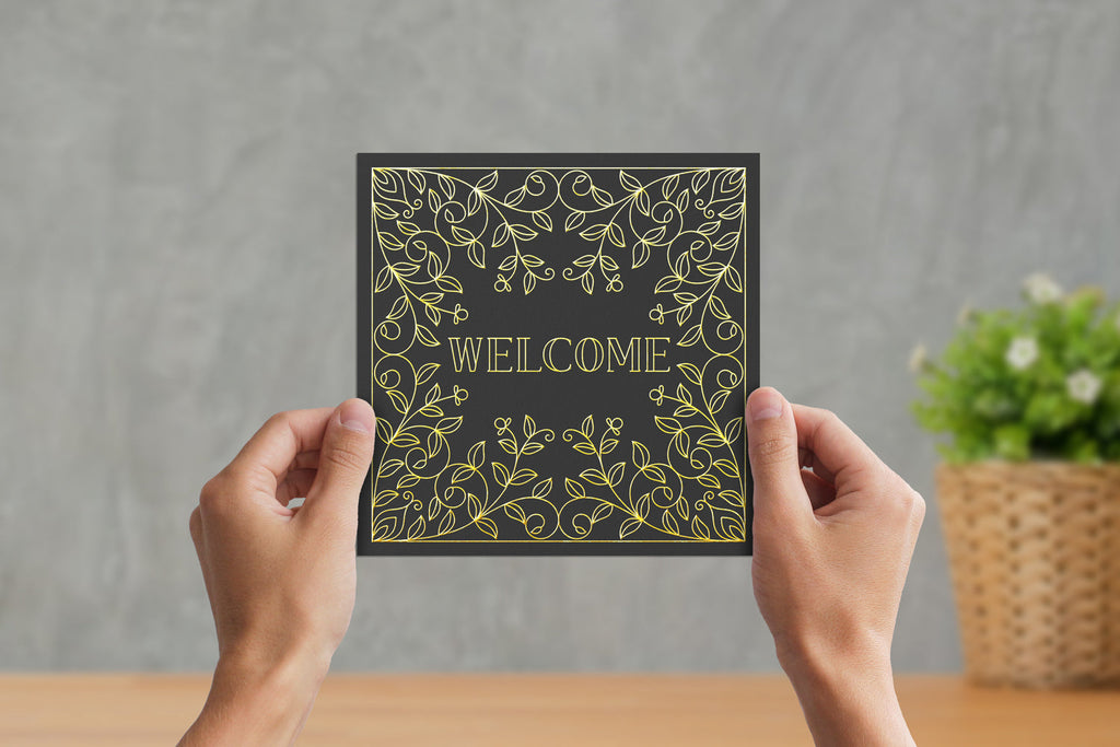 Single Line Design Greeting Cards For Foil Quill - So Fontsy