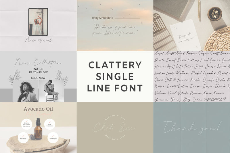 Single Line Font Bundle Vol 1 - So Fontsy