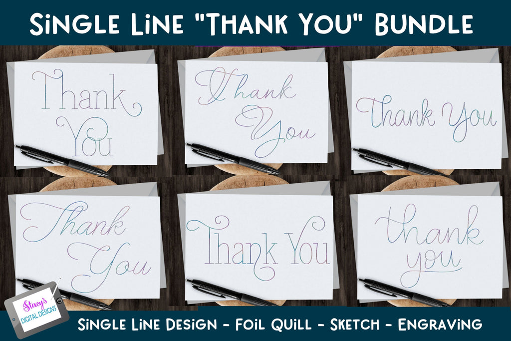 Single Line Sentiment Bundle | Single Line Greeting Card SVG - So Fontsy