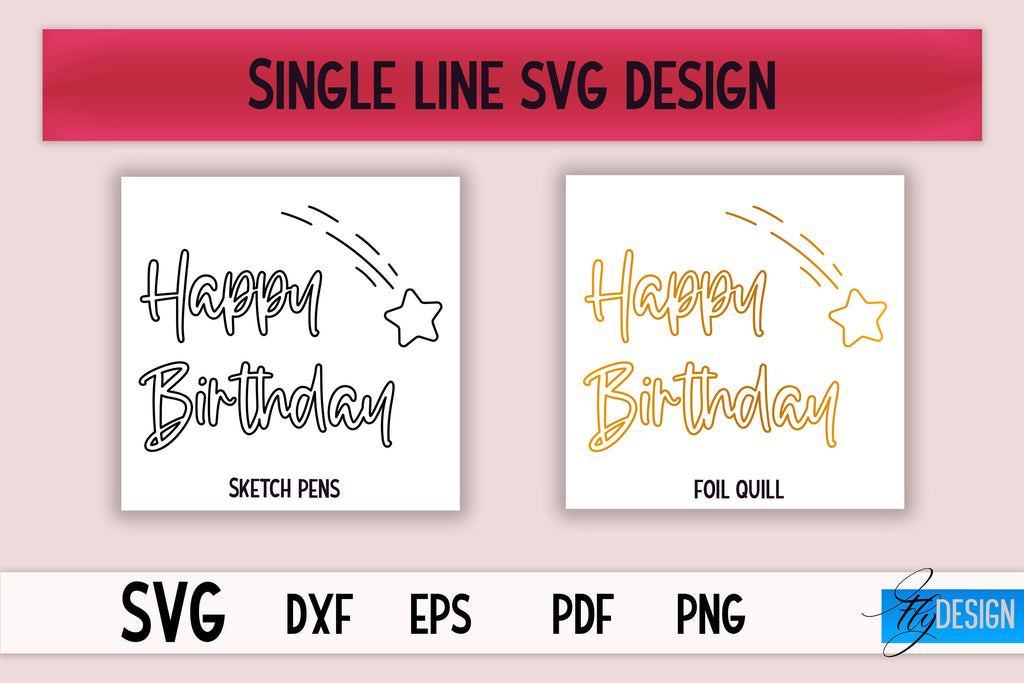Single Line SVG Bundle | Foil Quill Designs | Outline Design - So Fontsy