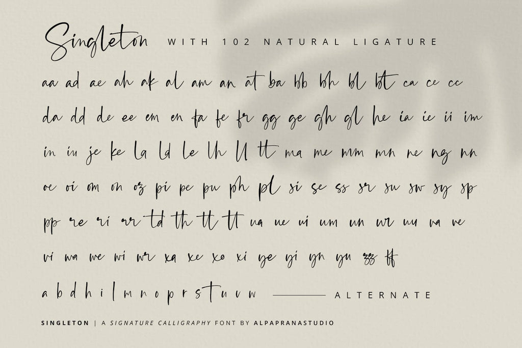 Singleton - Signature Font - So Fontsy
