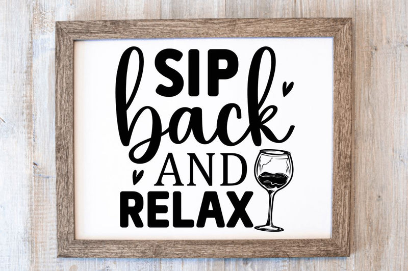 Sip back and relax SVG - So Fontsy