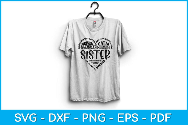 Sisters Day Heart Siblings Day Svg Design - So Fontsy