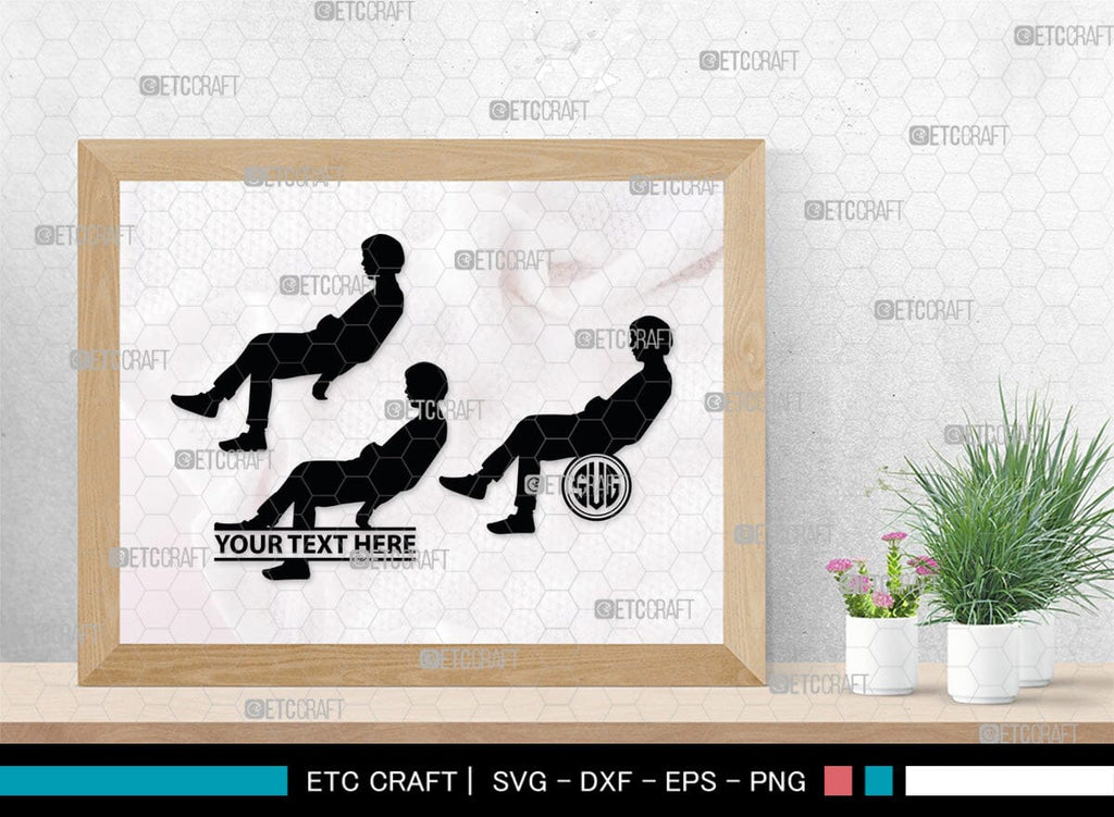 Sitting People Monogram, Sitting People Silhouette, Sitting People SVG ...