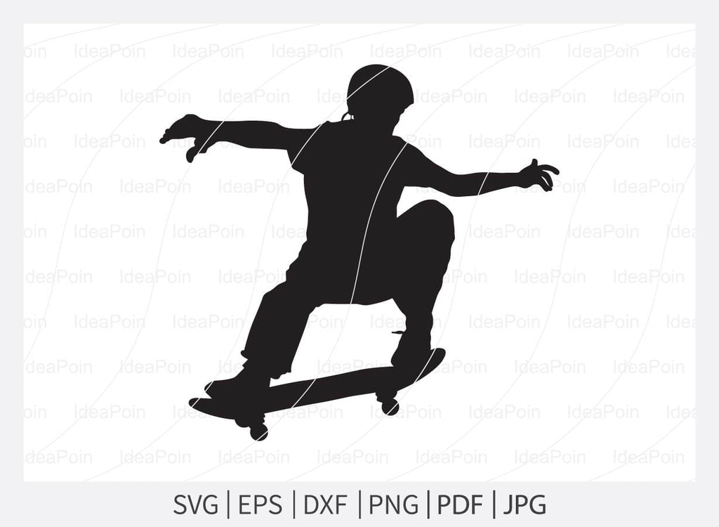 Skateboard svg; Skater Silhouette; Skater Cut File; Skater svg Bundle ...